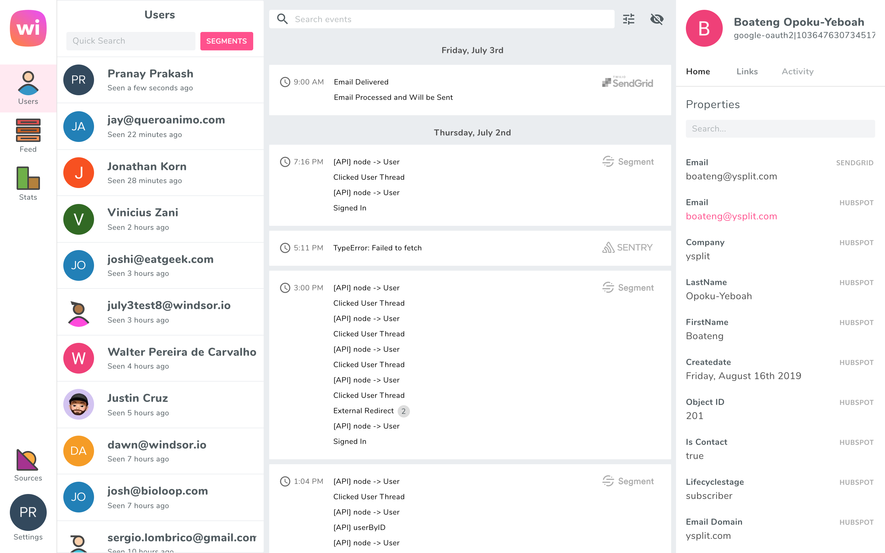 Windsor Analytics Integration · Segment